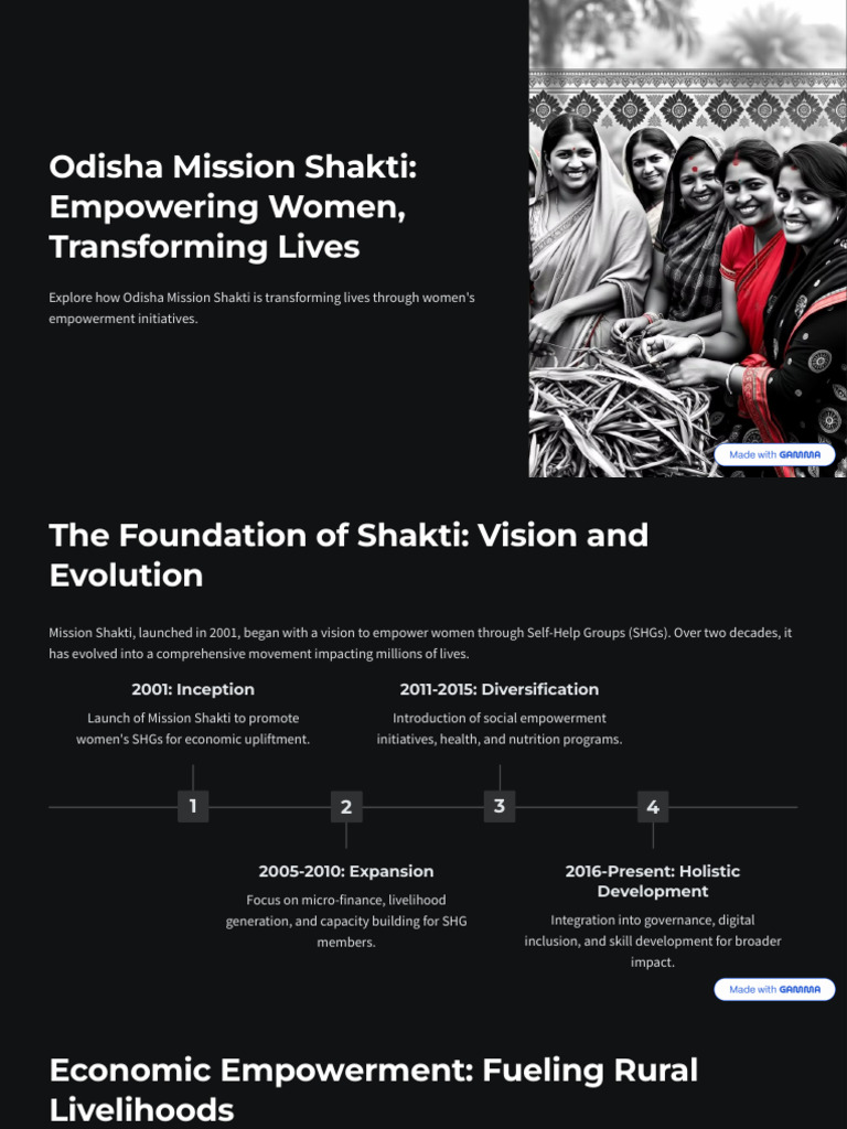 Odisha Mission Shakti Empowering Women Transforming Lives | PDF | Economies