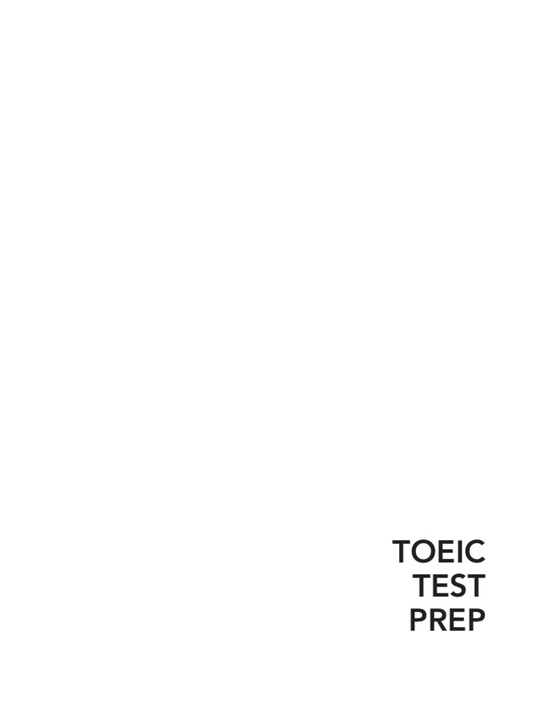 Toeic Test Prep | PDF | Test (Assessment) | Reading (Process)
