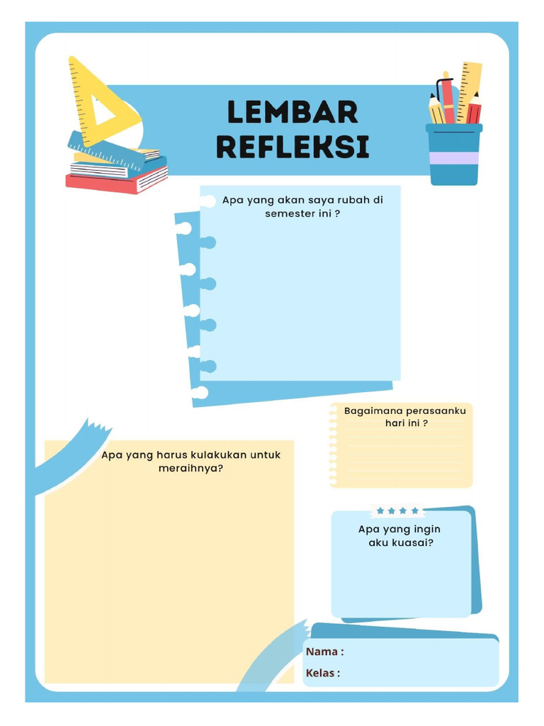 Lembar Refleksi Awal Semester | PDF