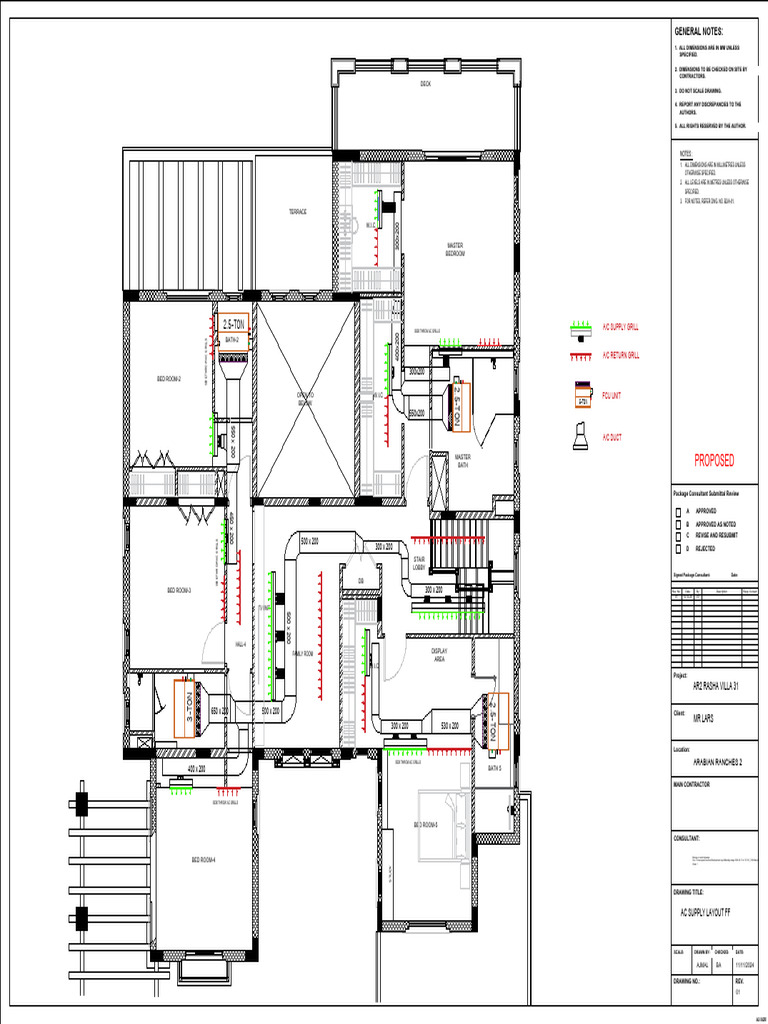 Villa 31 FF Ac Duct Layout | PDF