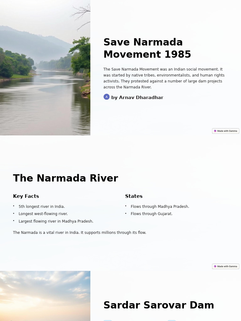 Save Narmada Movement 1985 | PDF