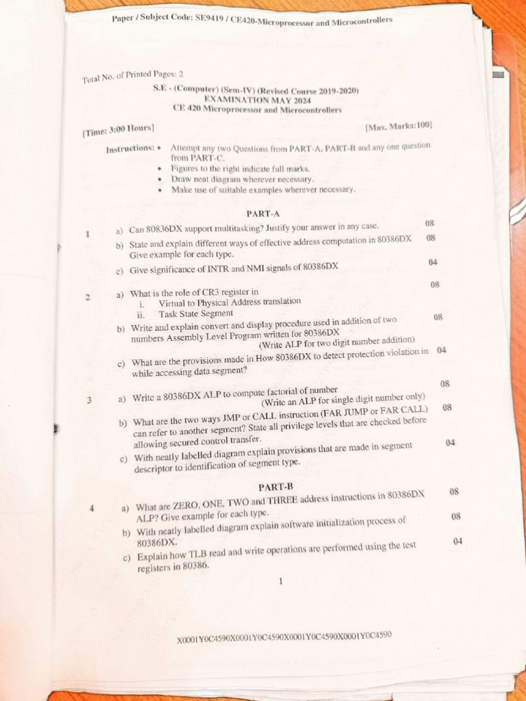 MPMC Sem Paper | PDF