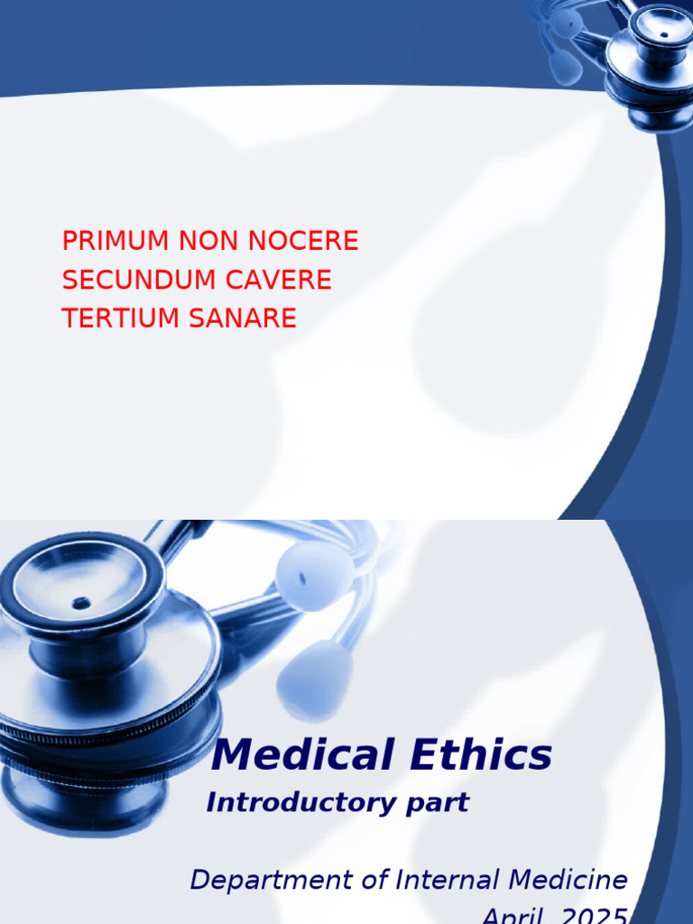 Medical Ethics Introduction For Preclinical Students | PDF | Medical ...