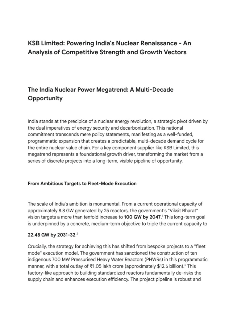 KSB - Nuclear Power Analysis | PDF | Nuclear Reactor | Nuclear Power