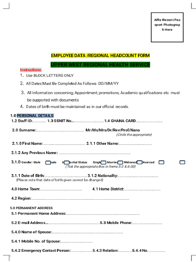 Regional Head Count Staff Template - 031033 - Phoenix | PDF