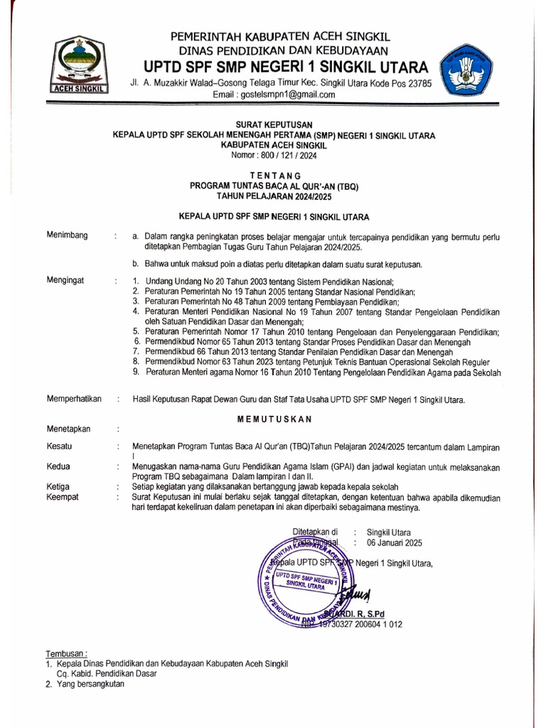 SK Program TBQ | PDF