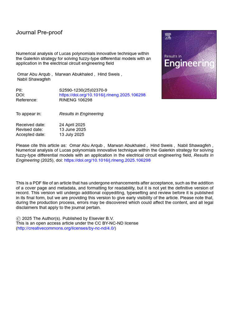 Numerical Analysis of Lucas Polynomials Innovative Technique Within | PDF | Numerical Analysis ...