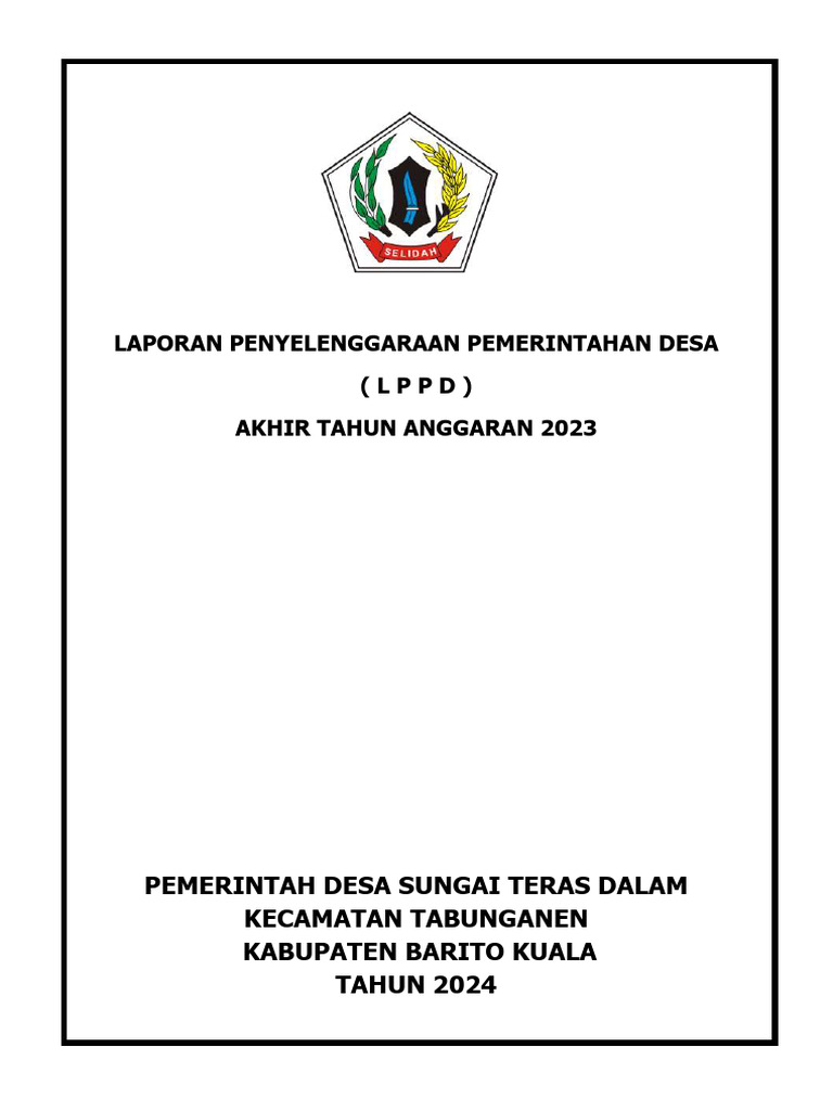 Laporan LPPD Desa Sungai Teras 2023 | PDF
