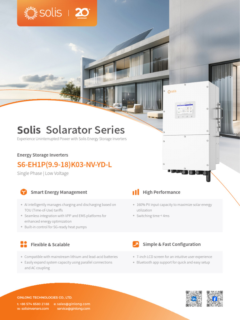 Solis Datasheet S6-EH1P (9,9-18) K03-NV-YD-L GLOBAL V2,1 202505 | PDF ...