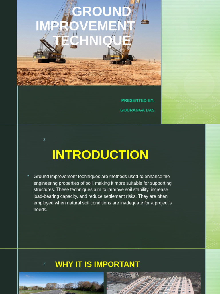 Gouranga Das, d222301172 Ground Improvement Techniques | PDF | Soil | Natural Materials