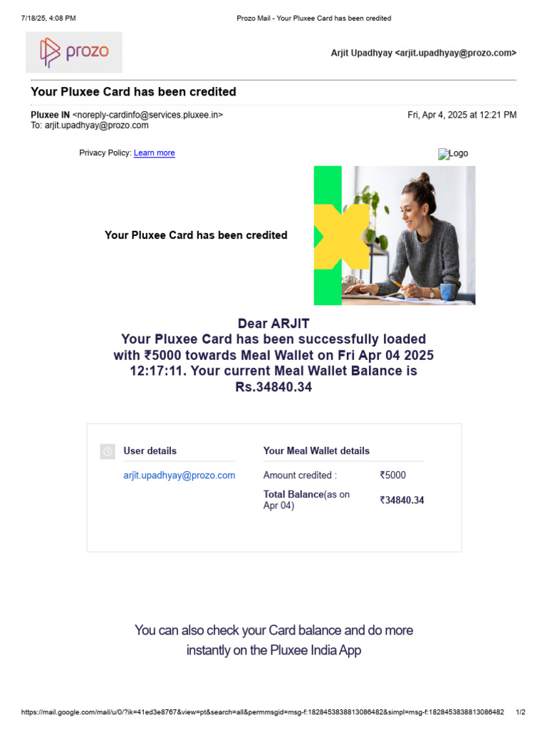 April Pluxee Card Credited | PDF | Computing | Information Technology