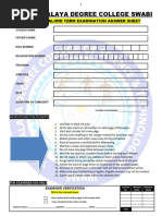 MCQ Answer Sheet | PDF