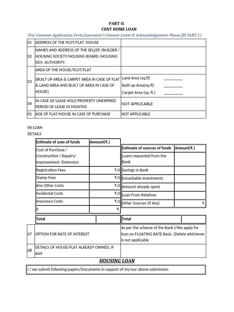 Home Loan Application Part 2 | PDF | Loans | Mortgages