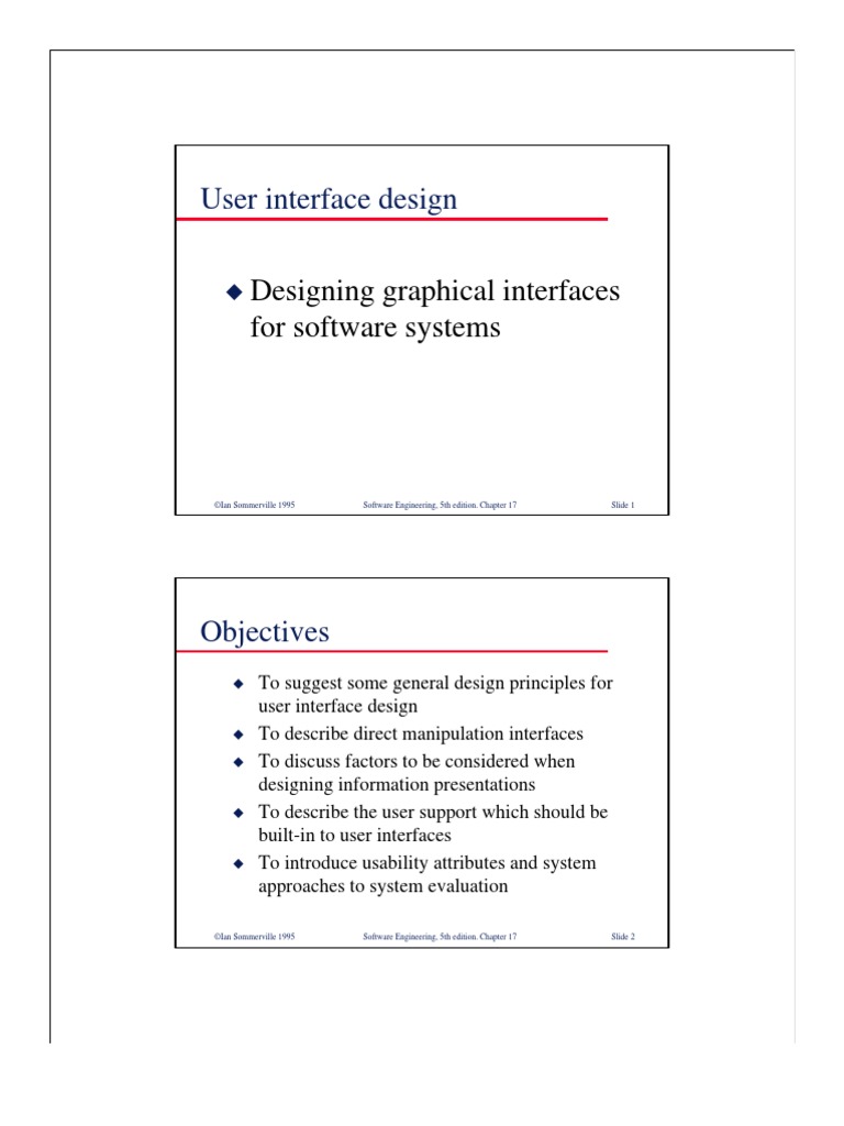 User Interface Design | PDF | Graphical User Interfaces | User Interface Design