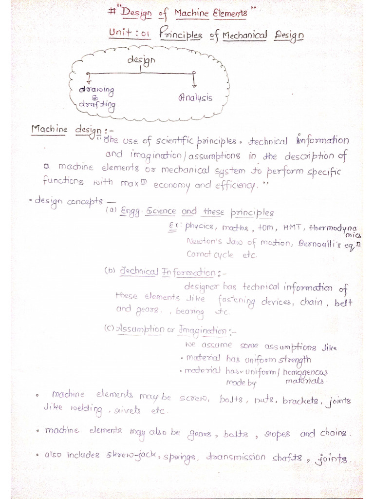 1.principles of Machine Element (DME) | PDF