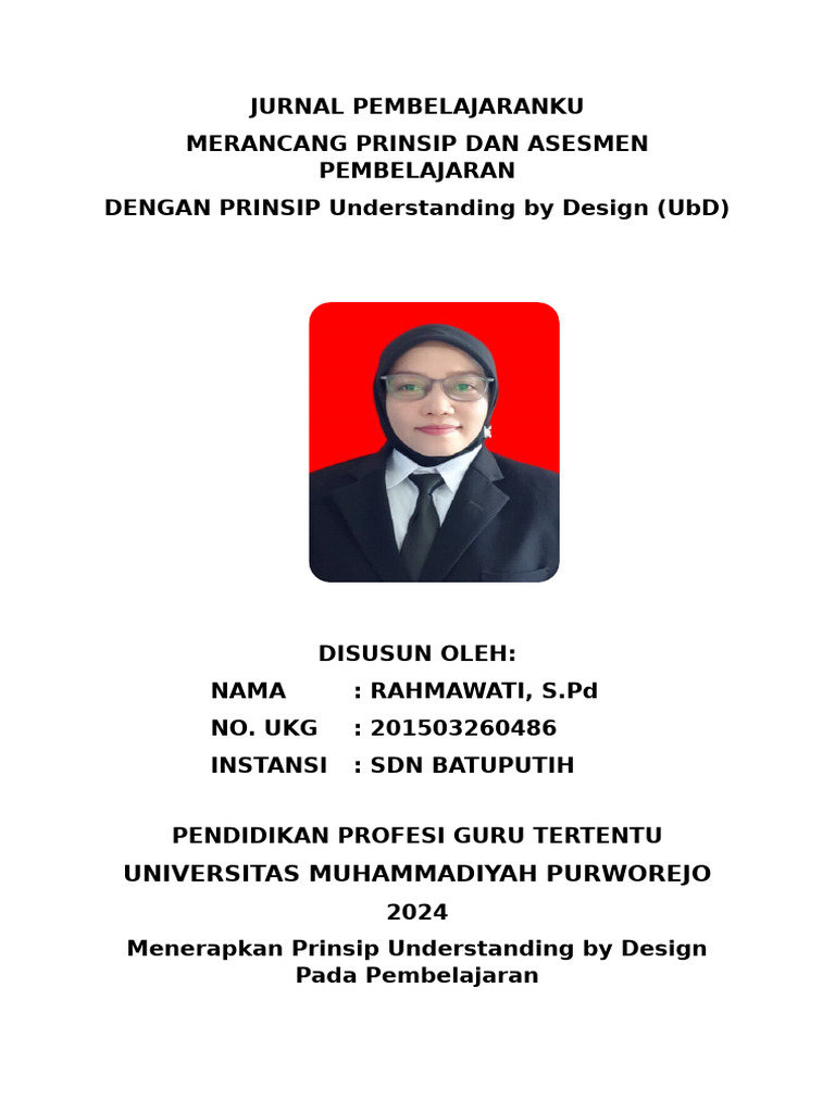 JURNAL Menerapkan Prinsip Understanding by Design Pada PembelajaranPendahuluan - Ika | PDF