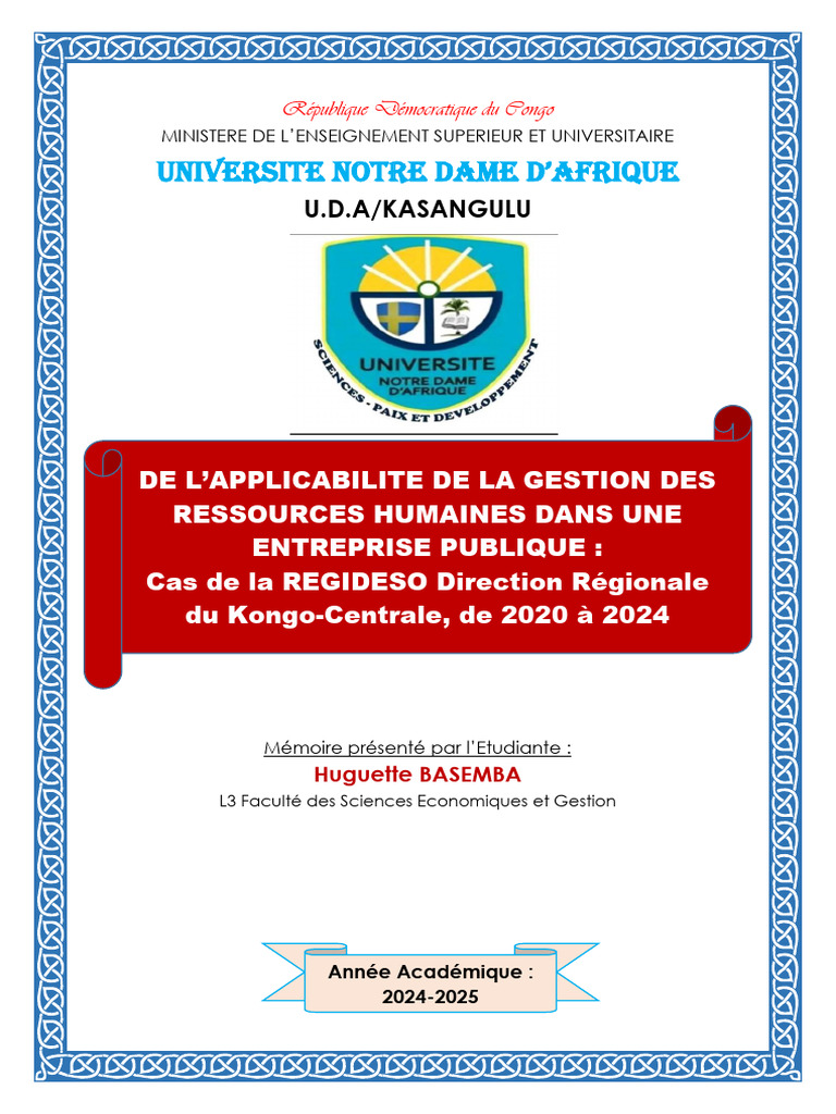 Page de Garde Memoire Huguette | PDF