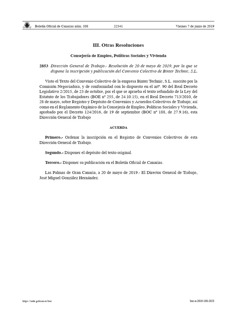 III. Otras Resoluciones: Dispone La Inscripción y Publicación Del ...