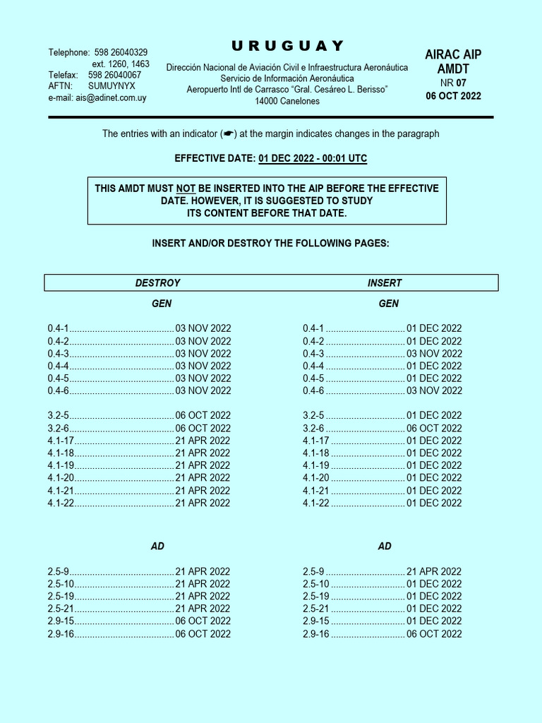 Airac Aip Amdt NR 07-2022 Ing | PDF | Airport | Aviation