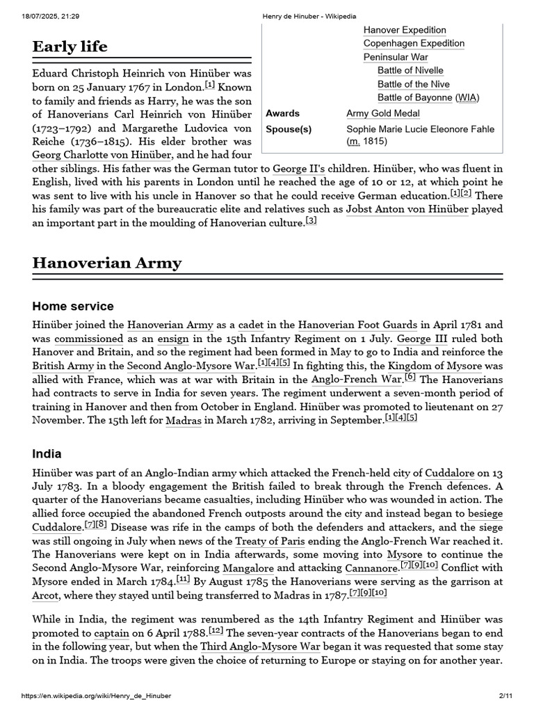 Henry de Hinuber 2 - Wikipedia | PDF | Military Operations | 2nd ...