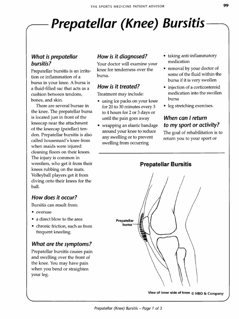144 - Prepatellar Bursitis | PDF