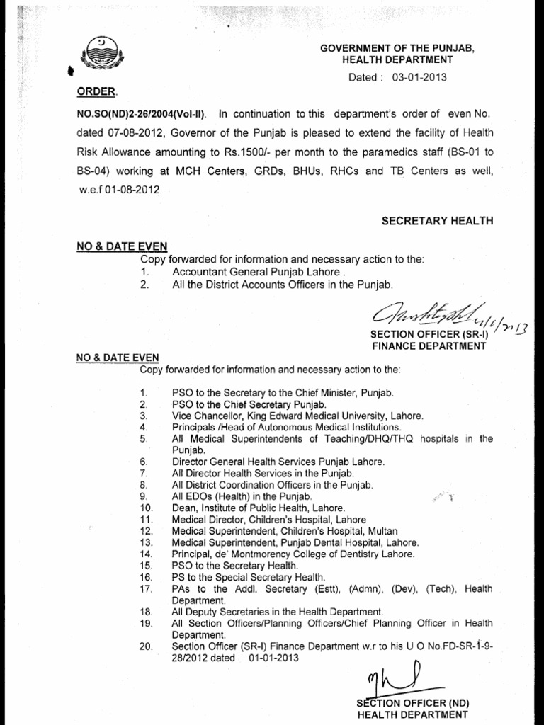 Health Risk Allowance | PDF