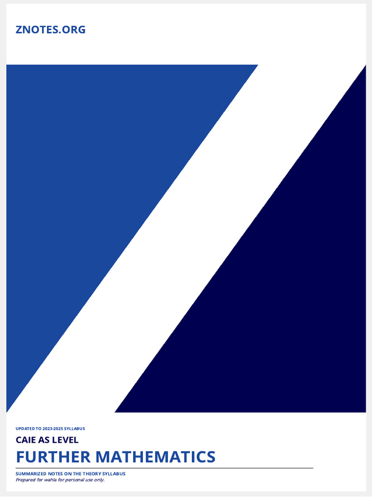 CAIE-As Level-Further Mathematics - Further Pure 1 Vectors | PDF ...