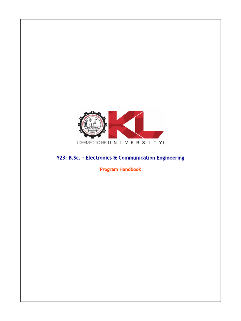 Y23 B.Sc. - ECE | PDF | Engineering | Knowledge