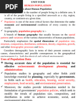 Population Geography Notes | PDF | Geography | Demography