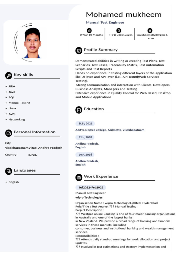Manual Test Engineer Profile Summary | PDF | Software Development ...