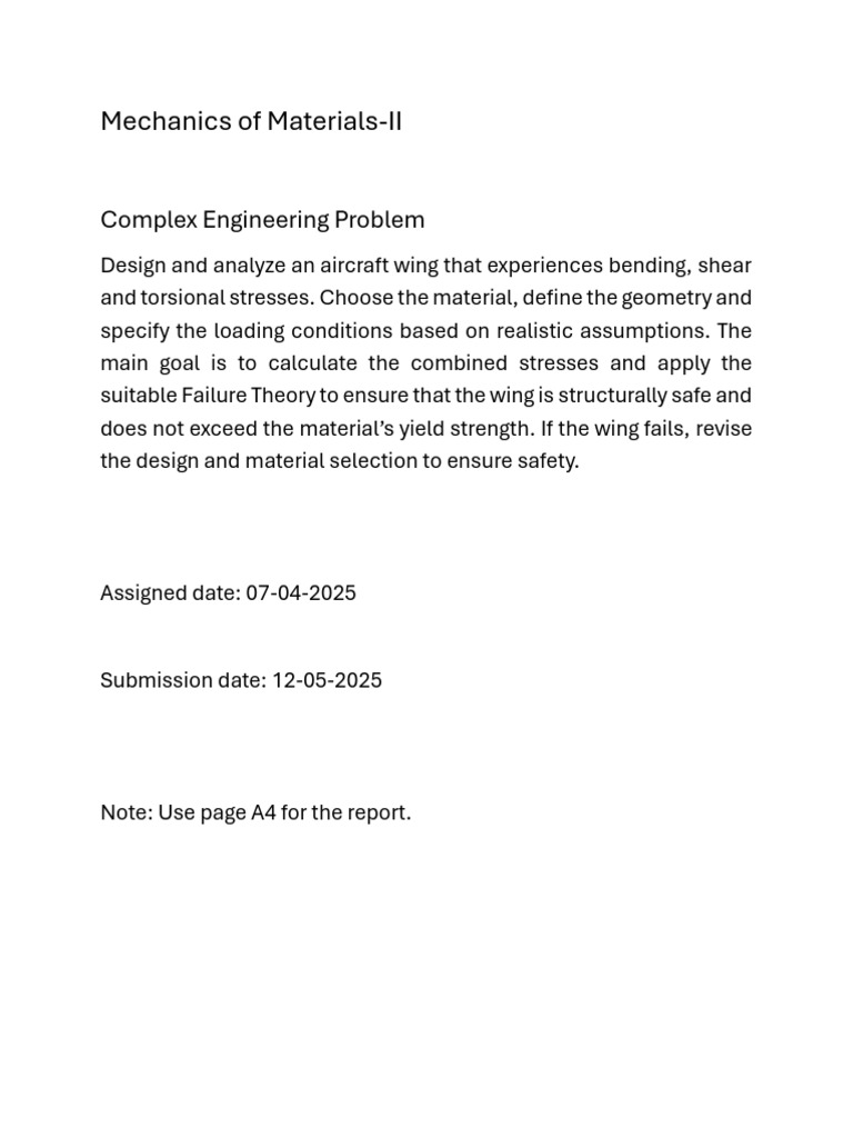 Complex Engineering Problem | PDF
