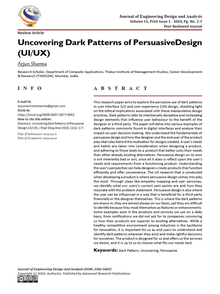 Dark Patterns of Persuasive Design | PDF | Psychology | Persuasion