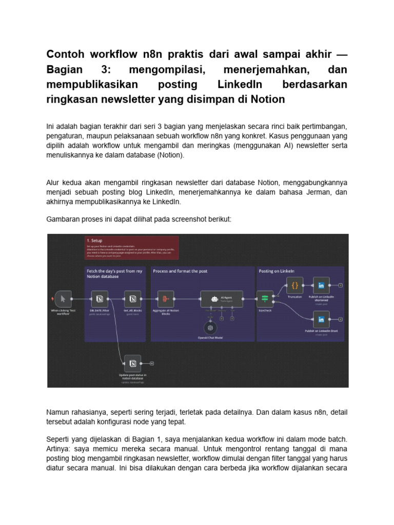 Workflow n8n Praktis Dari Awal Sampai Akhir Bagian 3 | PDF
