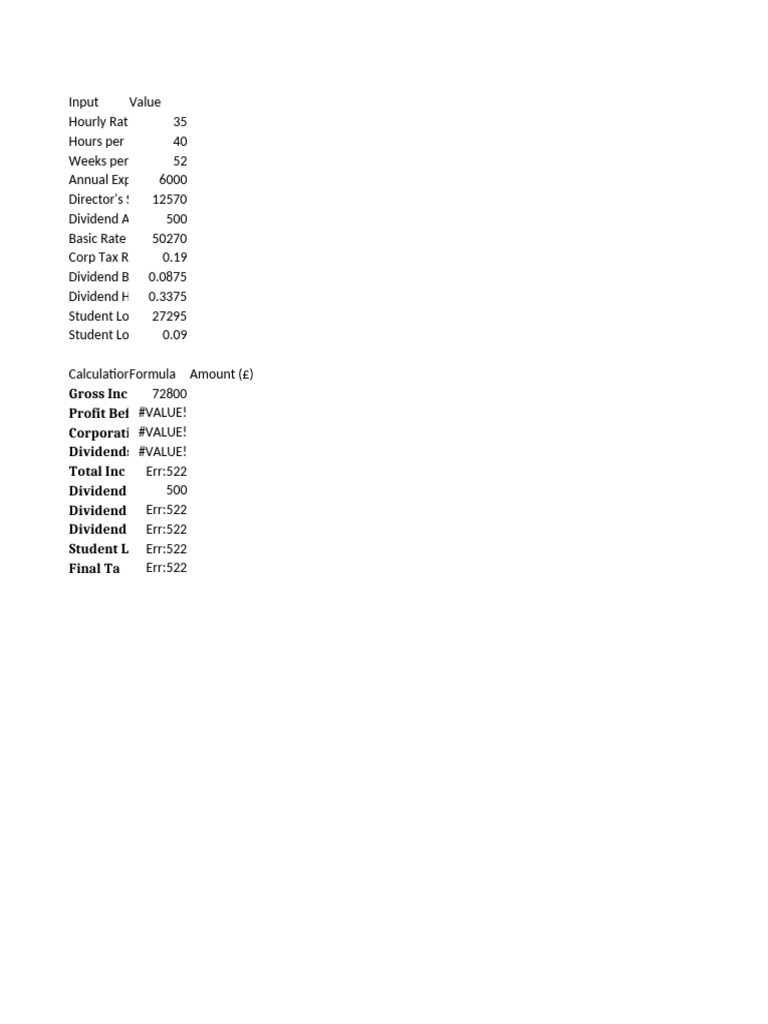 Contractor Tax Calculator | PDF