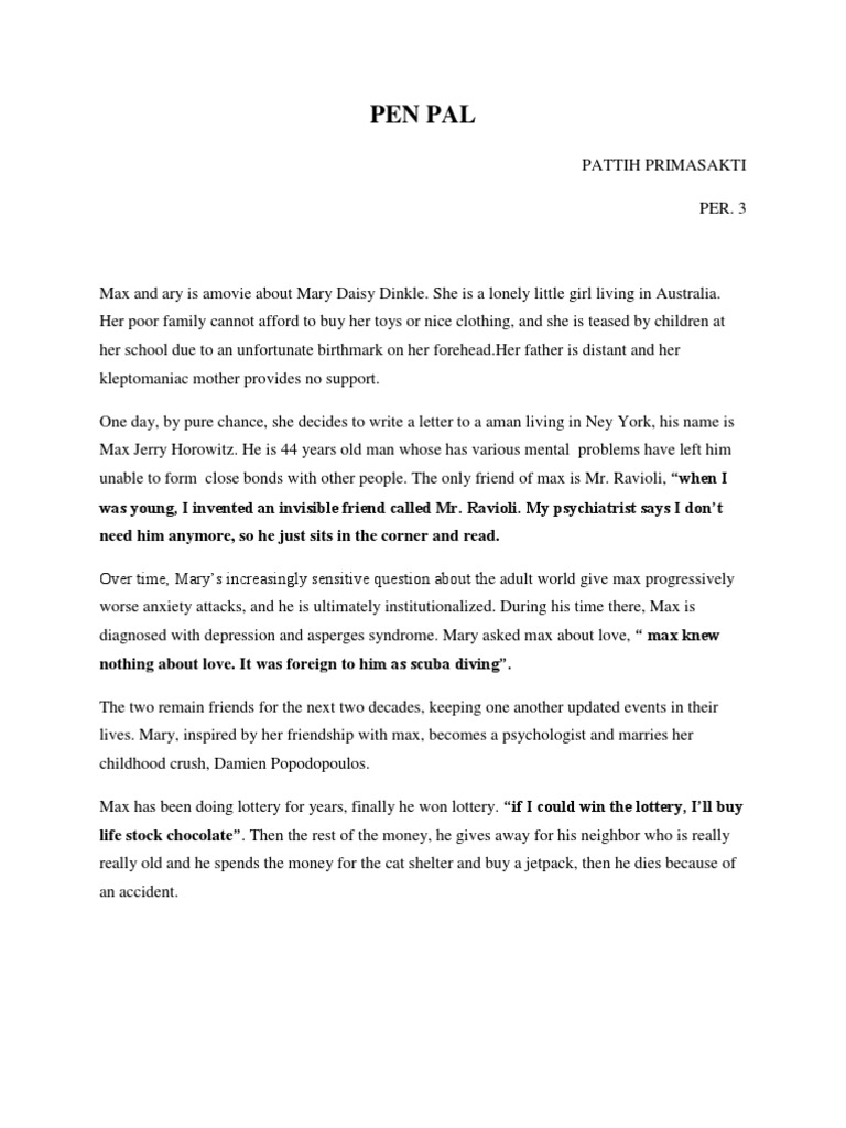 Pen Pal | PDF | Psychology | Behavioural Sciences