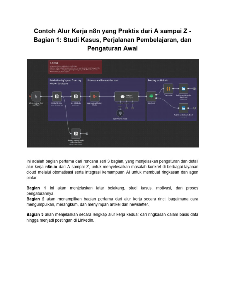 Alur Kerja n8n Yang Praktis Dari A Sampai Z Bagian 1 | PDF