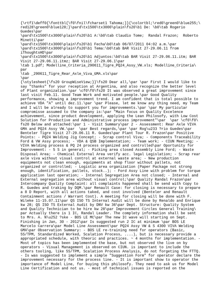 BAR Visit 27-29.06.11 From iThoughtsHD | PDF | Motor Vehicle