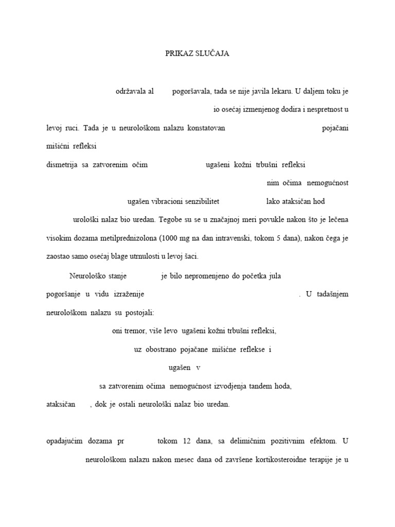 1 12 Prikazslucaja MS Neurologija | PDF