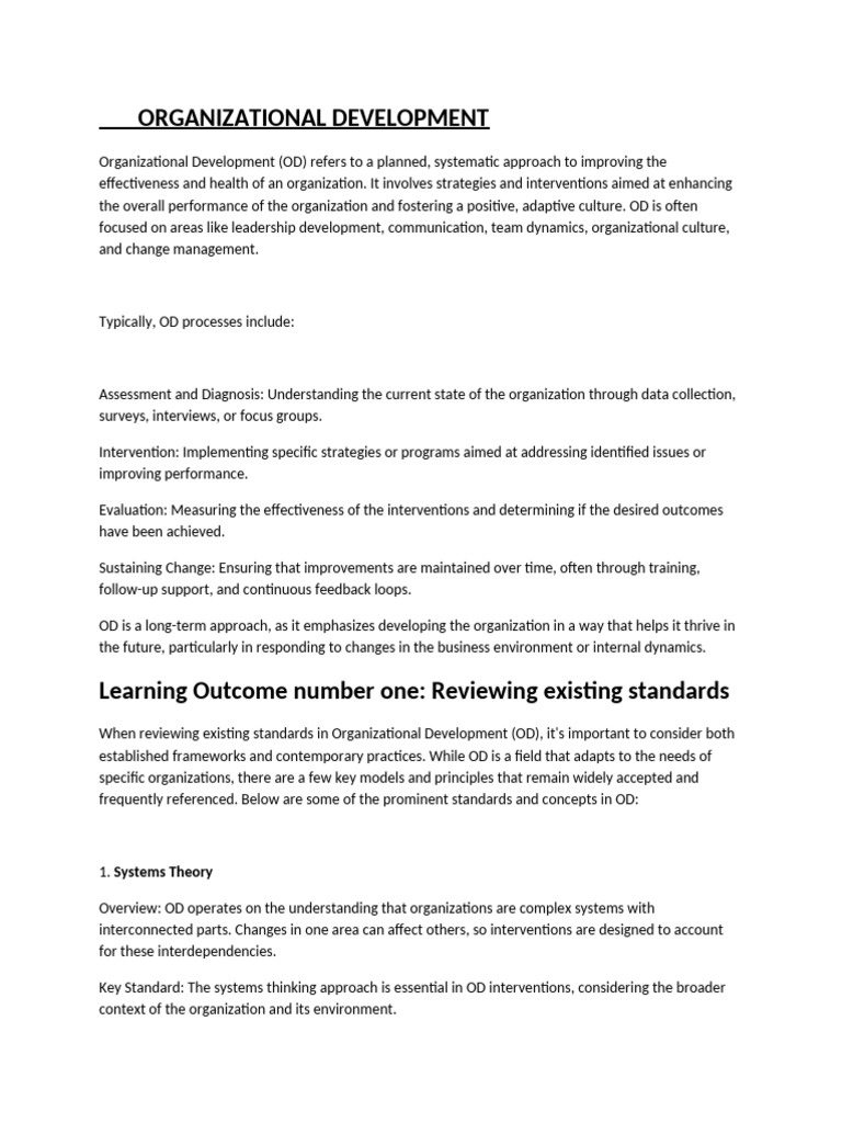 Organizational Development | PDF | Change Management | Organization ...