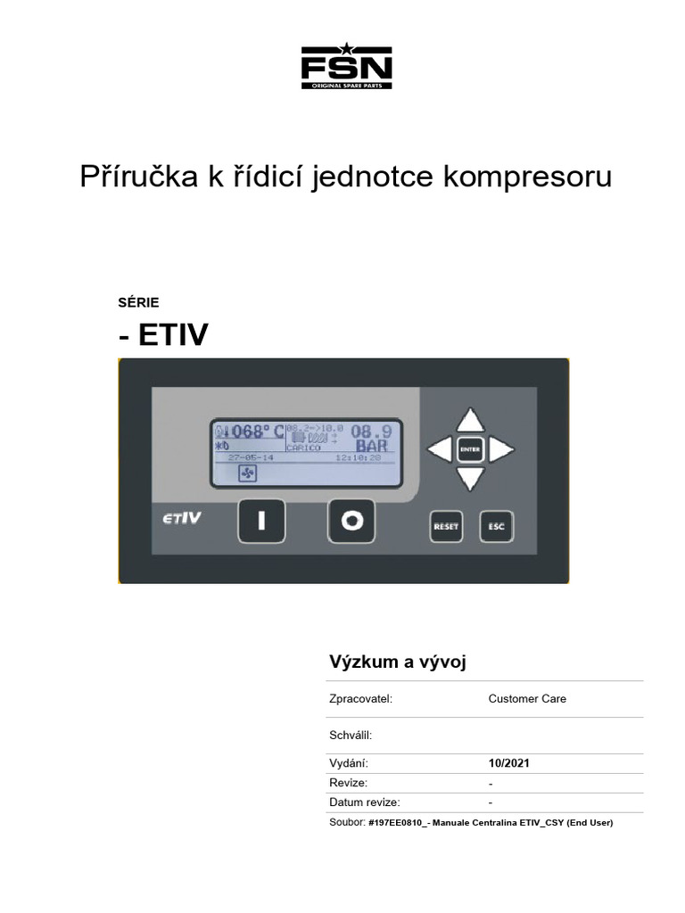 #197EE0810 - Manuale Centralina ETIV - CSY (End User) | PDF