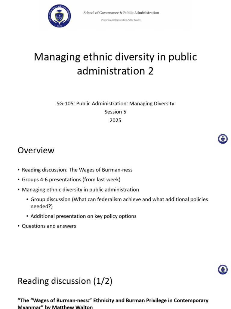 SG-105 Session 5 Slides (ENG) | PDF | Discrimination | Myanmar