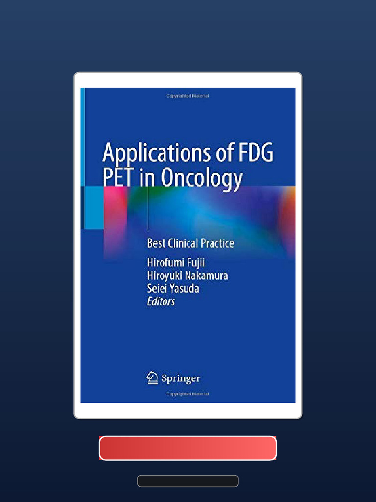 Applications of FDG PET in Oncology Best Clinical Practice Test Bank ...