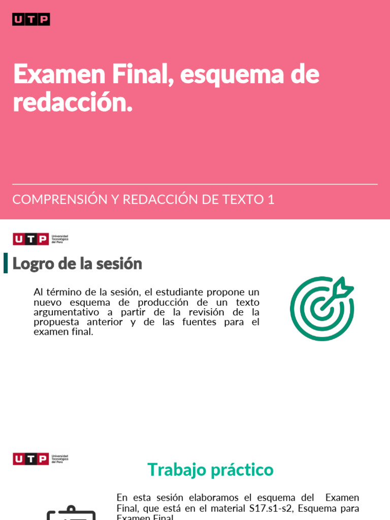 Examen Final - Esquema de Redacción | PDF | Aprendizaje