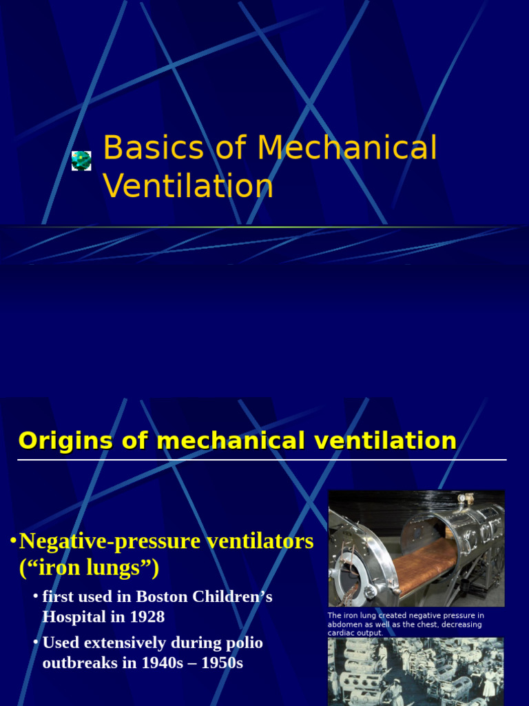 Basics of Ventilation | PDF | Pulmonology | Intensive Care Medicine