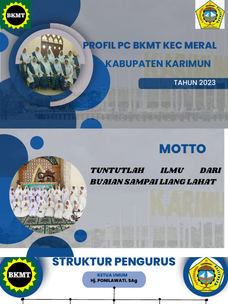 Profil dan Motto PC BKMT Meral 2023 | PDF