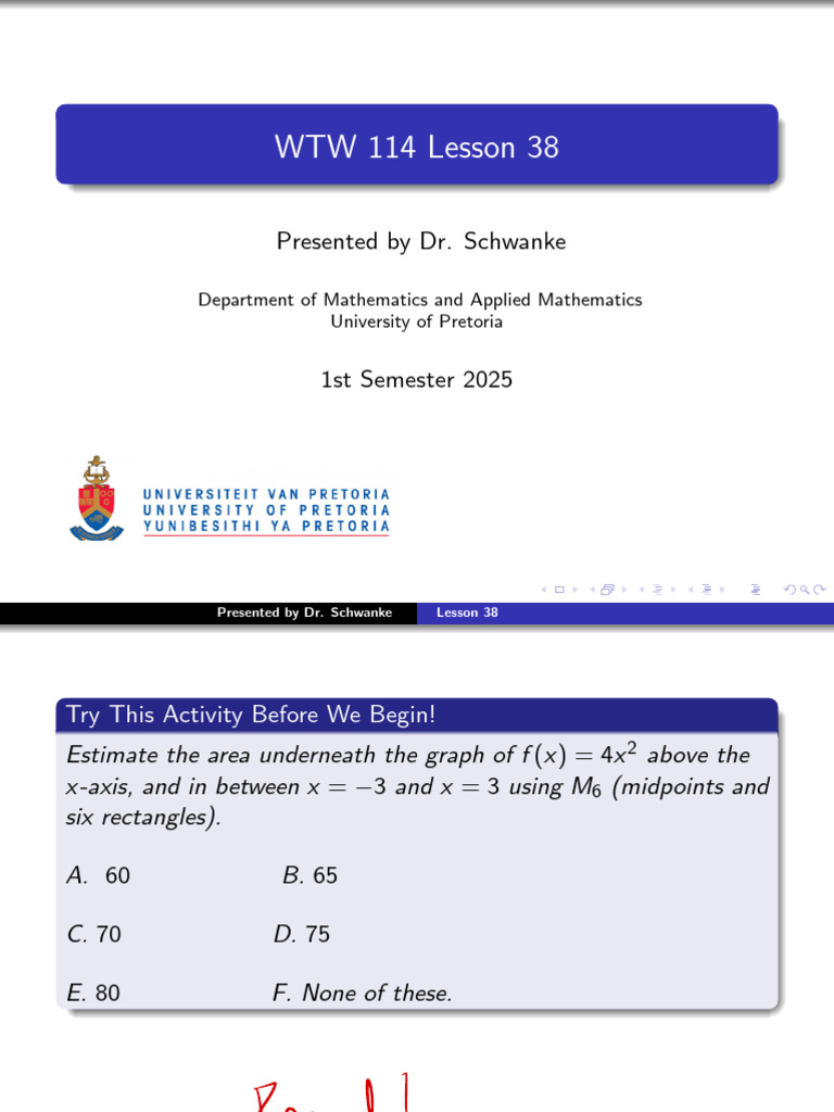 L38 - The Definition of The (Definite) Integral | PDF | Integral ...