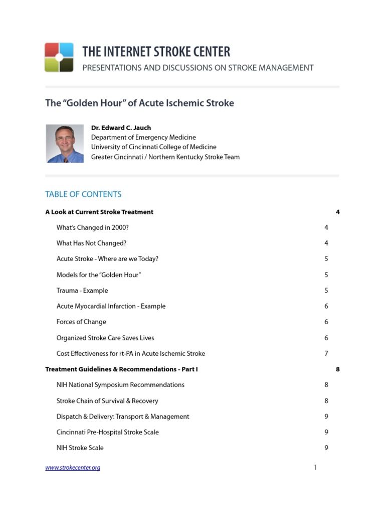 The Golden Hour of Acute Ischemic Stroke | Stroke | Emergency Medical ...