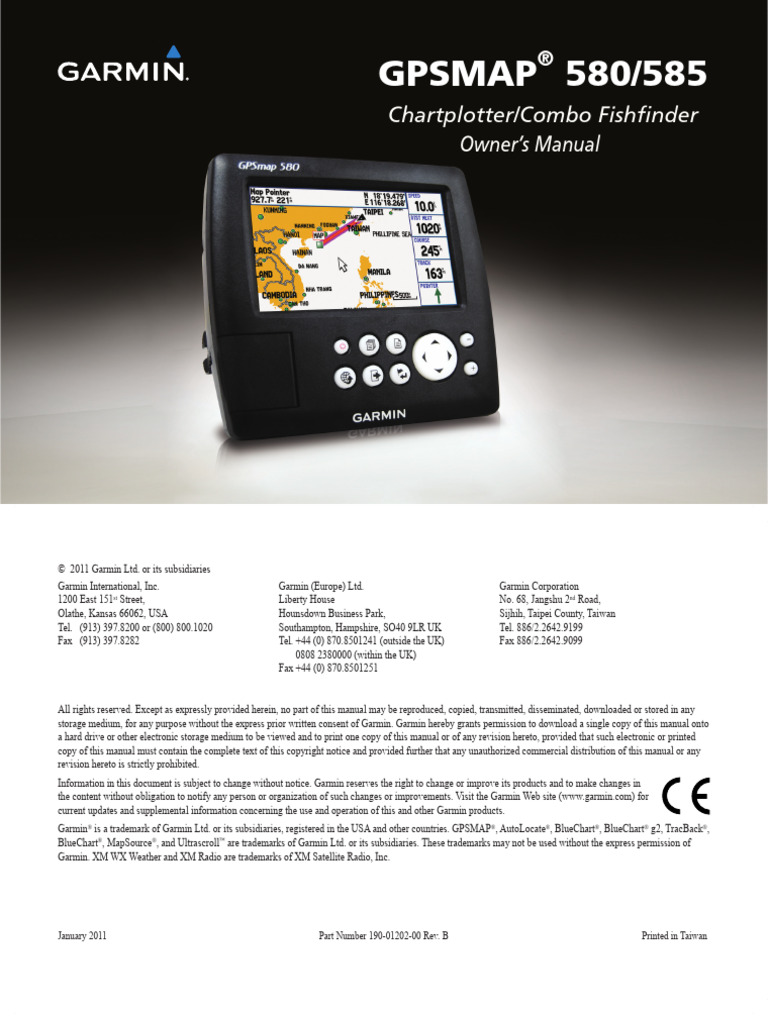 Gpsmap 585 Garmin Fish Finder | PDF | Global Positioning System | Menu ...