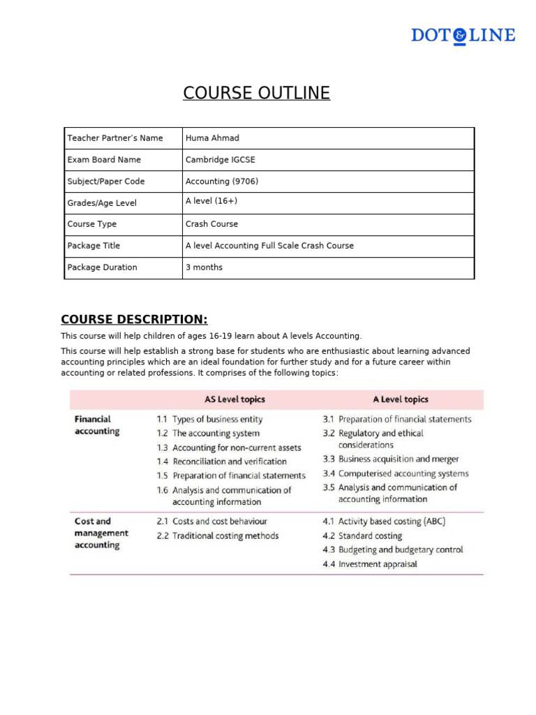 Exam Prep Standardised Course Outline Template | PDF | Mergers And ...