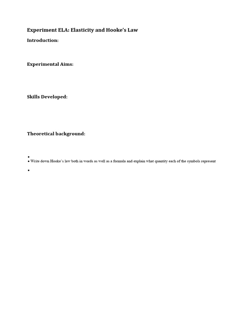 Investigating Spring and Rubber Band Elasticity | PDF | Force ...